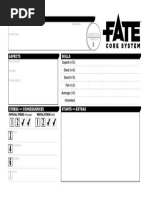 Fate Core Character Sheet Formfillable | PDF