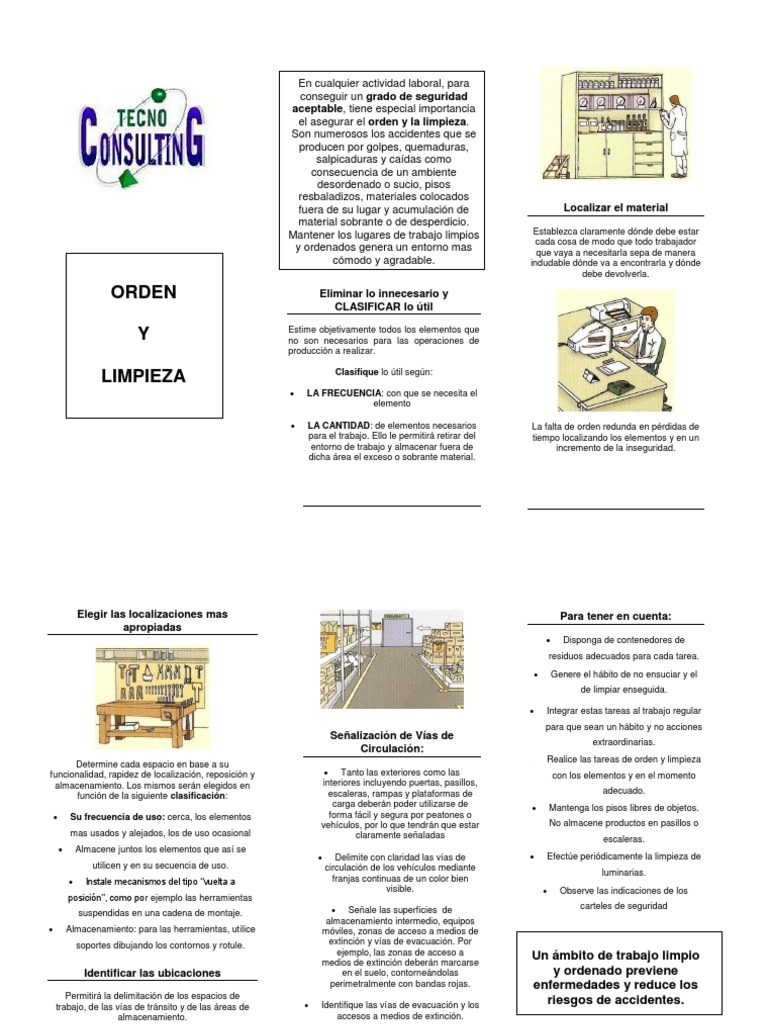 05 Triptico Orden y Limpieza | PDF | Naturaleza