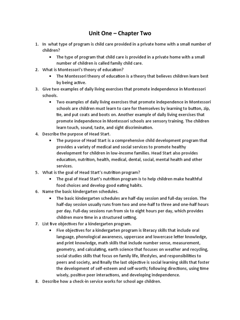 Recall and Review - Chapter 2 | Download Free PDF | Child Care ...