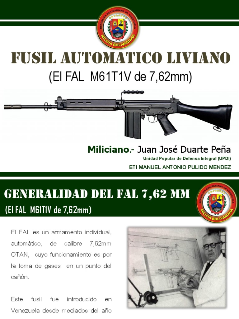 Presentacion de Uso y Funcionamiento Del Fal | PDF | Rifle | Revista ...
