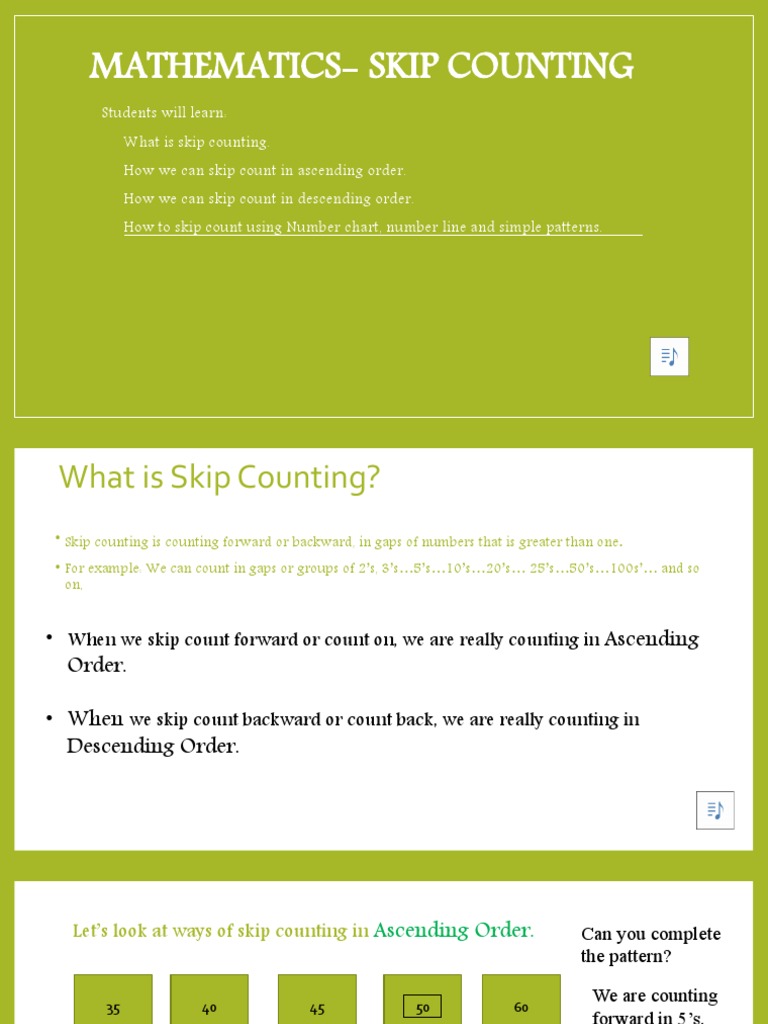 Mathematics - Skip Counting | PDF | Teaching Mathematics