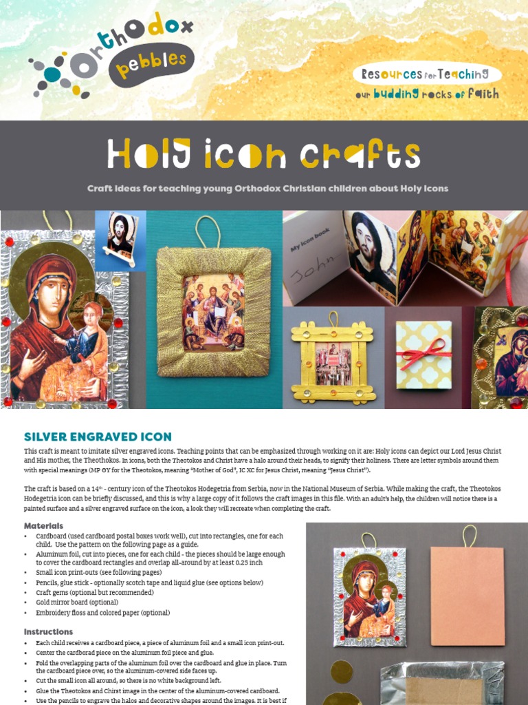 Orthodox Pebbles Holy Icon Crafts | PDF | Icon | Paintings
