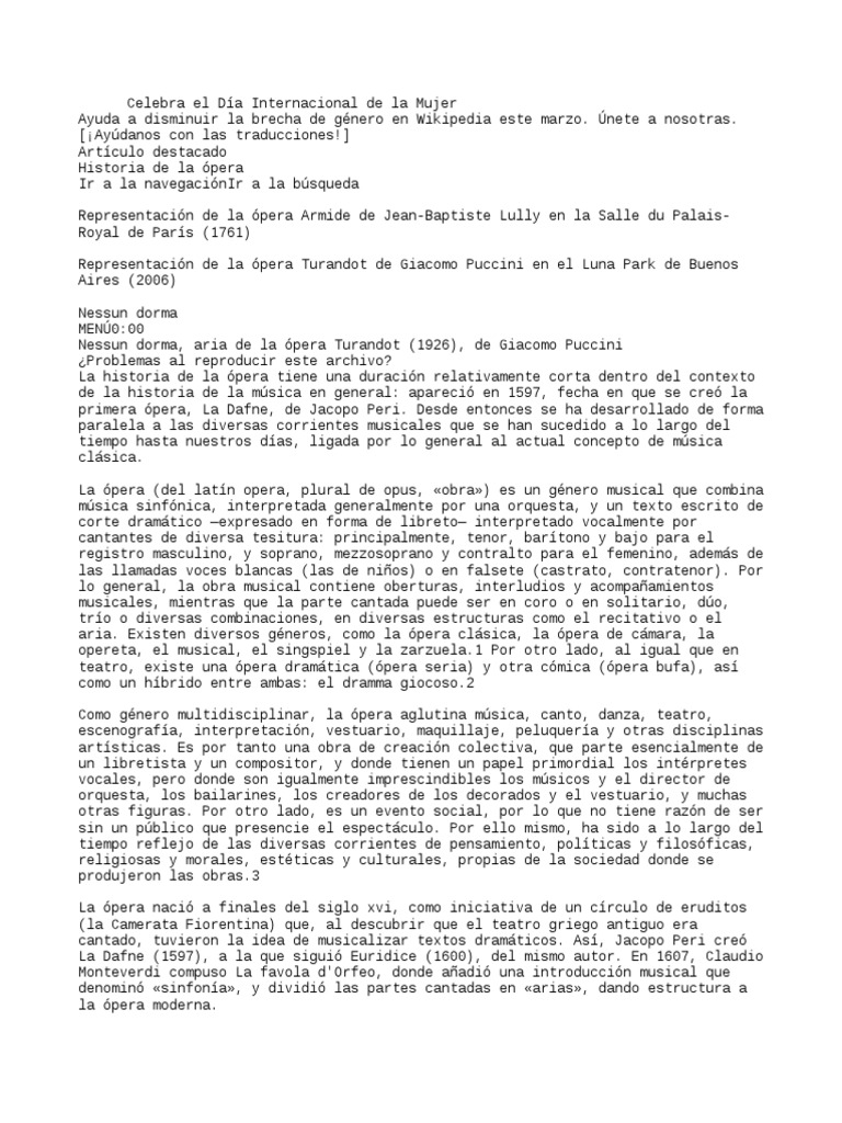 Opera | PDF | Ópera | Música vocal