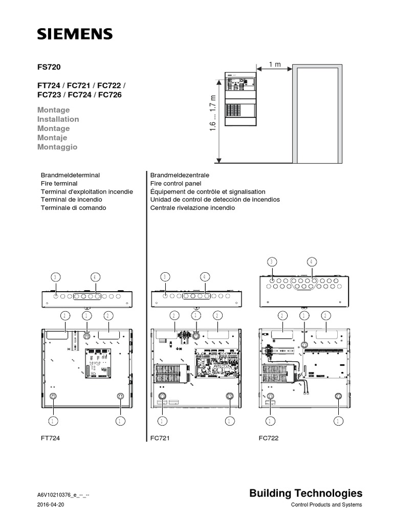 FS720 FT724 / FC721 / FC722 / FC723 / FC724 / FC726: Montage ...