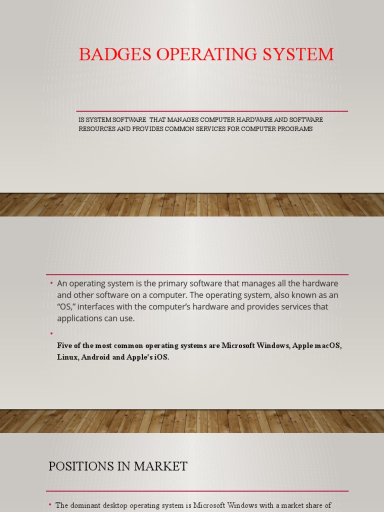 Badge Operating System | PDF