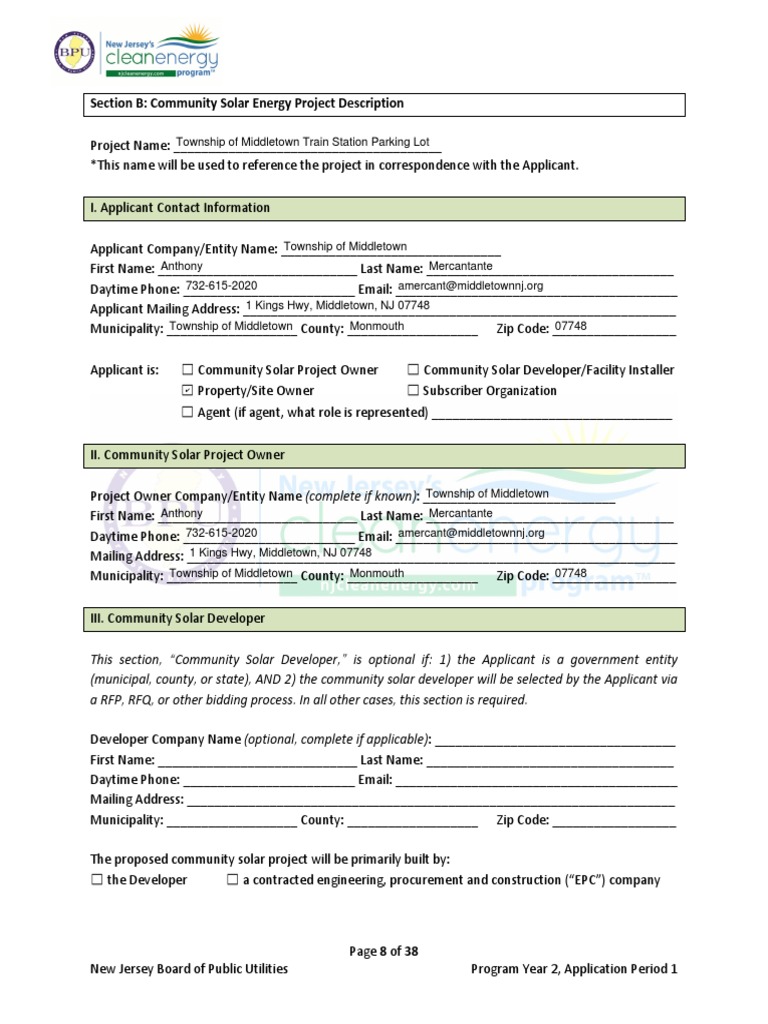 Middletown Community Solar Project Details | PDF | Subscription ...