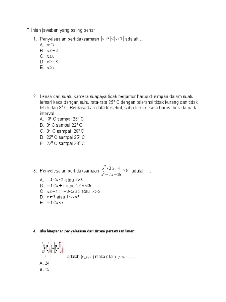 Soal Latihan PAT | PDF
