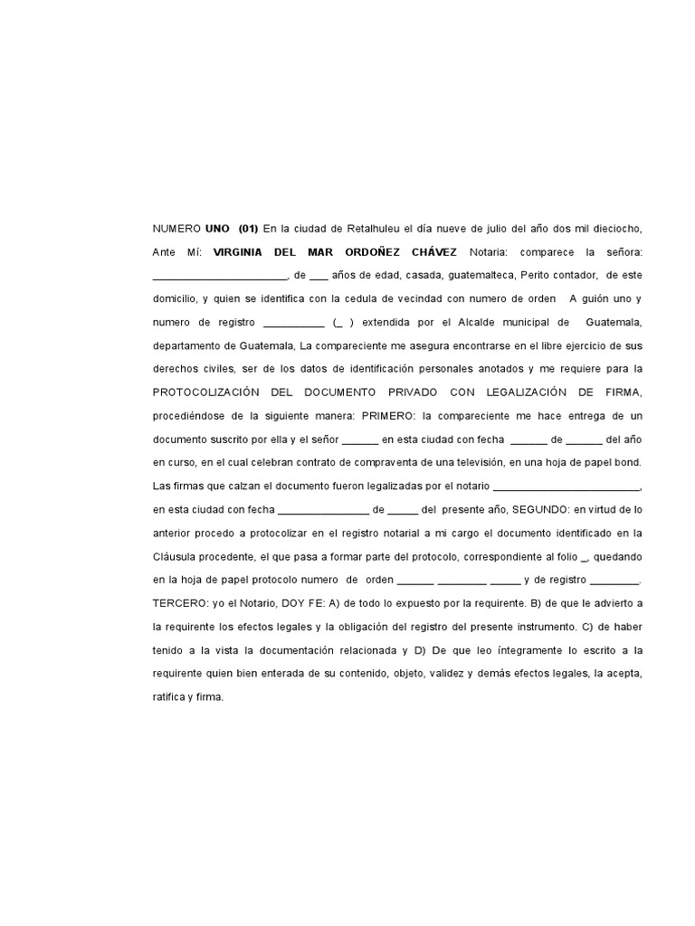 Acta de Protocolizacion | PDF | Ciencias sociales | Derecho