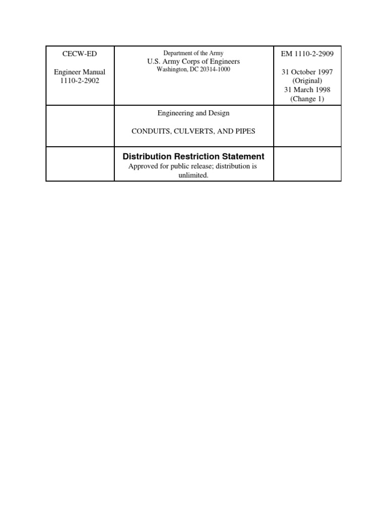 Conduits, Culverts, and Pipes - USACE | PDF | Levee | Pipe (Fluid ...