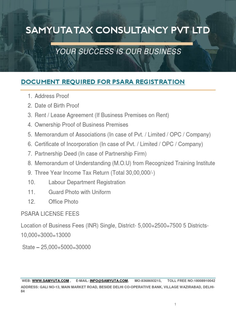 Psara Reg Documents | PDF