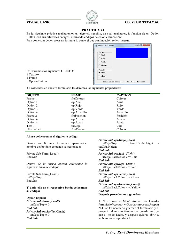 Practica1 10 100 | PDF | Básico | Programación de computadoras