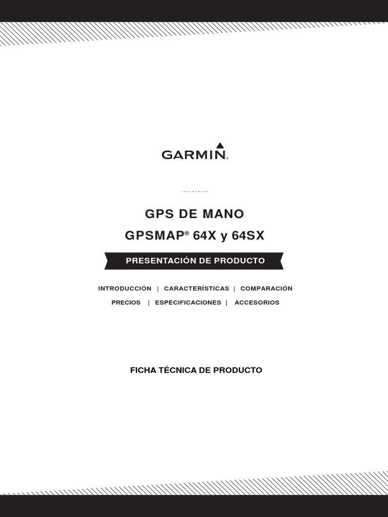 Ficha Técnica GPSMAP 64x y 64sx | PDF | Sistema de Posicionamiento ...