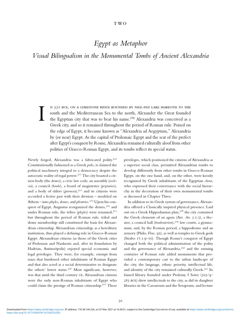 Egypt As Metaphor | PDF | Alexandria | Ancient Egypt