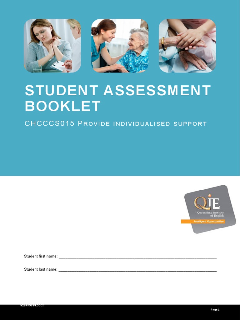 CHCCCS015 Individualised Support Assessment | PDF | Caregiver | Confidentiality
