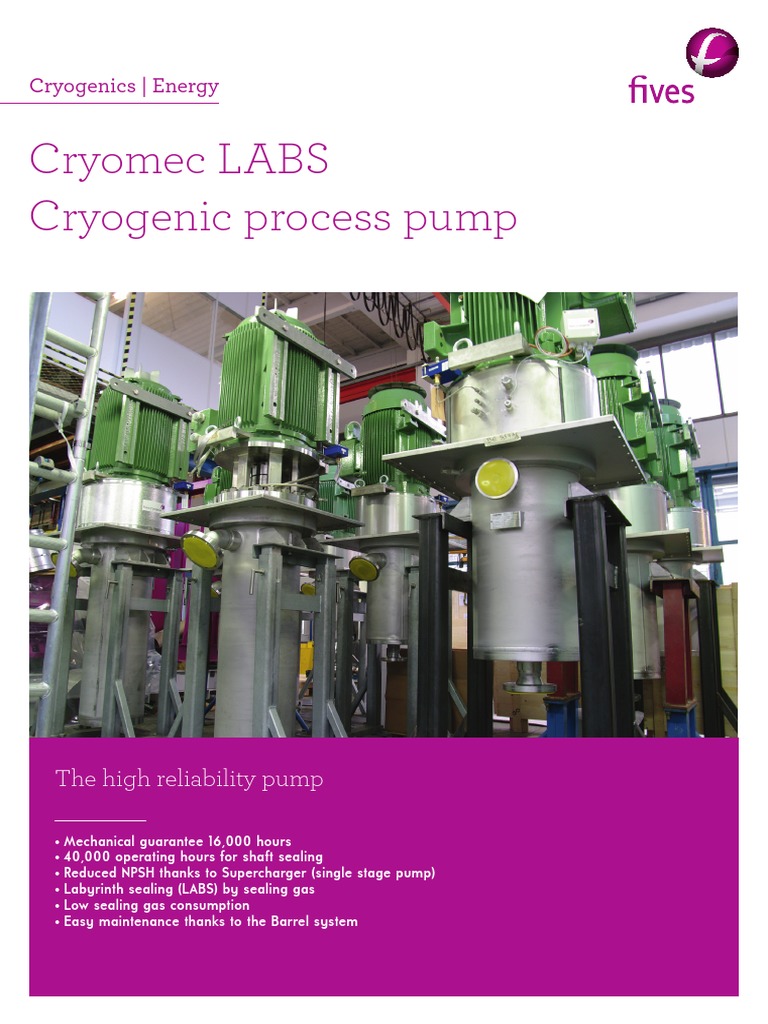 Cryomec LABS Cryogenic Process Pump: Cryogenics - Energy | PDF