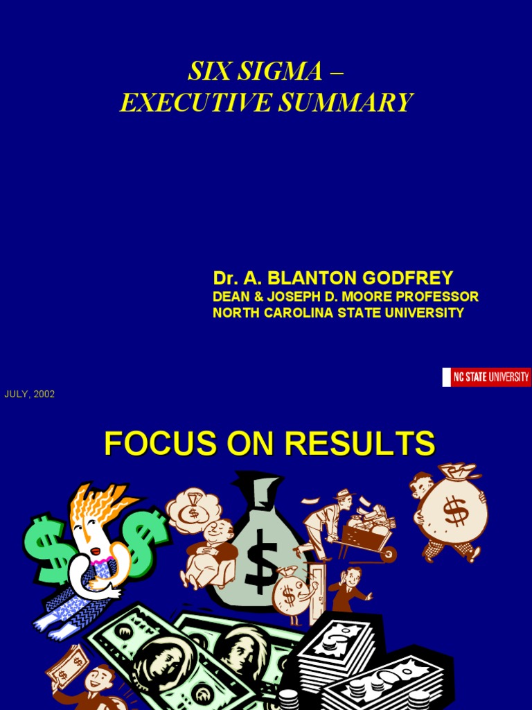 Six Sigma - Executive Summary: Dr. A. Blanton Godfrey | PDF | Six Sigma ...