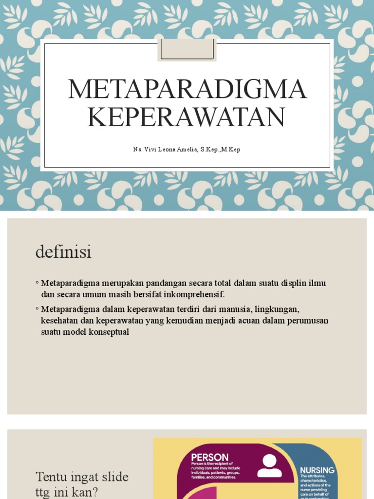 Metaparadigma Keperawatan | PDF