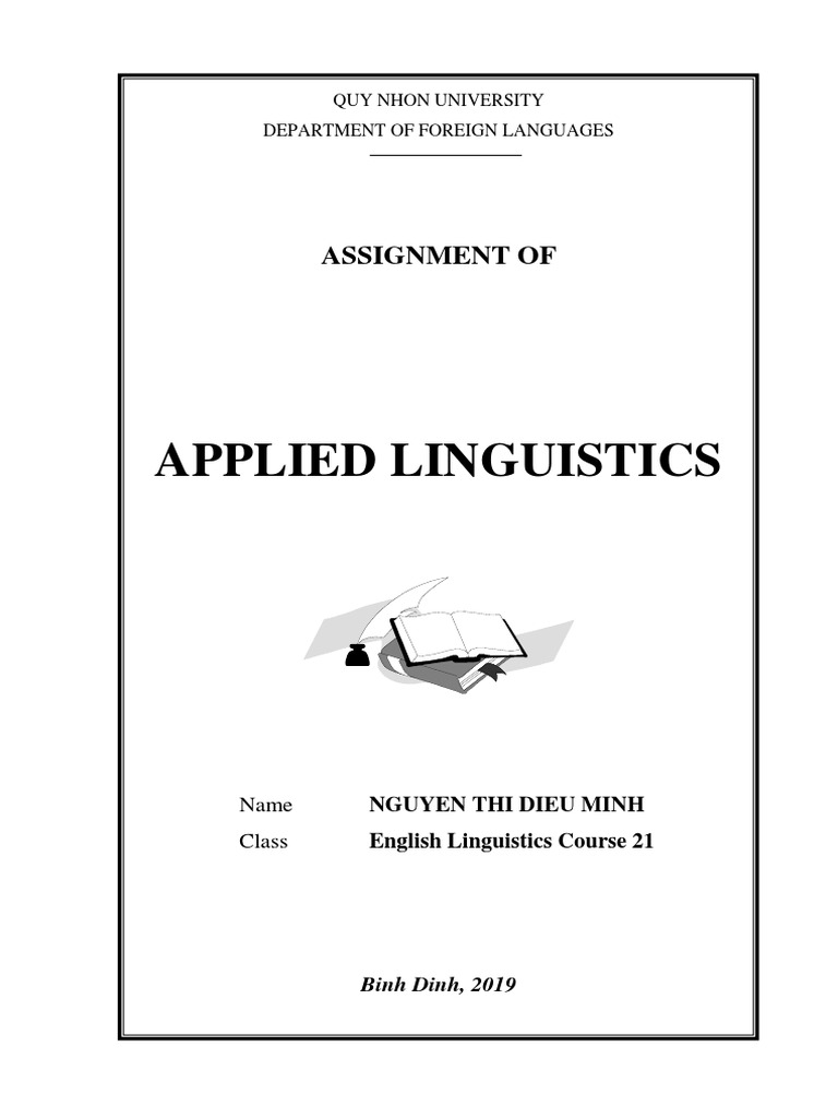 Applied Linguistics: Assignment of | PDF | Translations | Linguistics