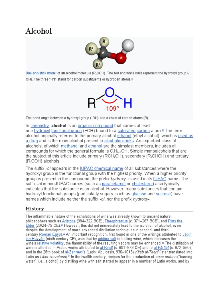 Alcohol | PDF | Functional Group | Ethanol
