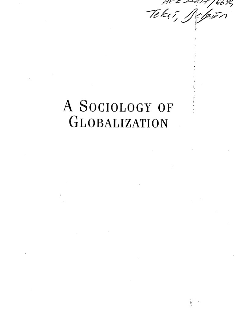 Sassen - A Sociology of Globalization | PDF