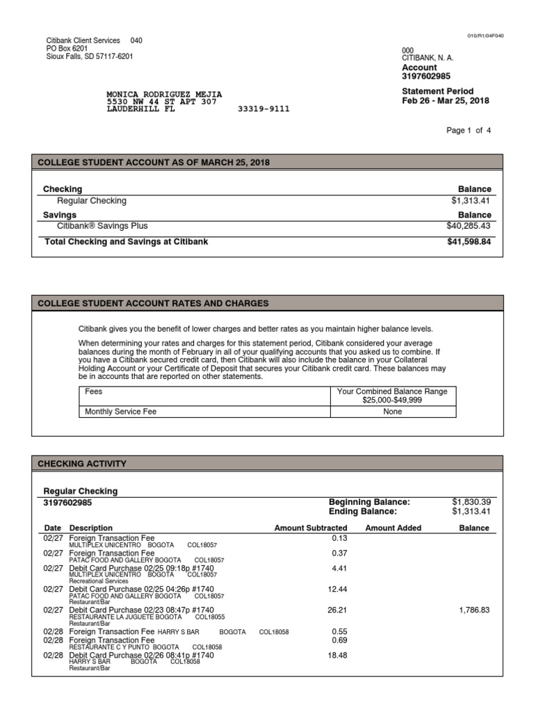 000 Citibank Client Services 040 PO Box 6201 Sioux Falls, SD 57117-6201 ...