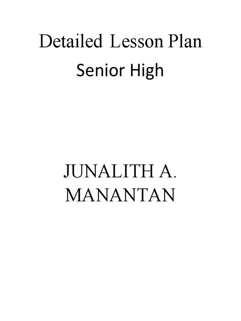 Detailed Lesson Plan | PDF | Prices | Marketing