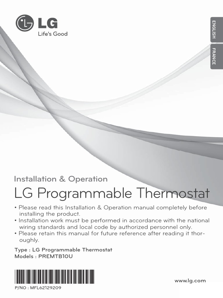 Control Remoto Programable LG | PDF | Air Conditioning | Thermostat
