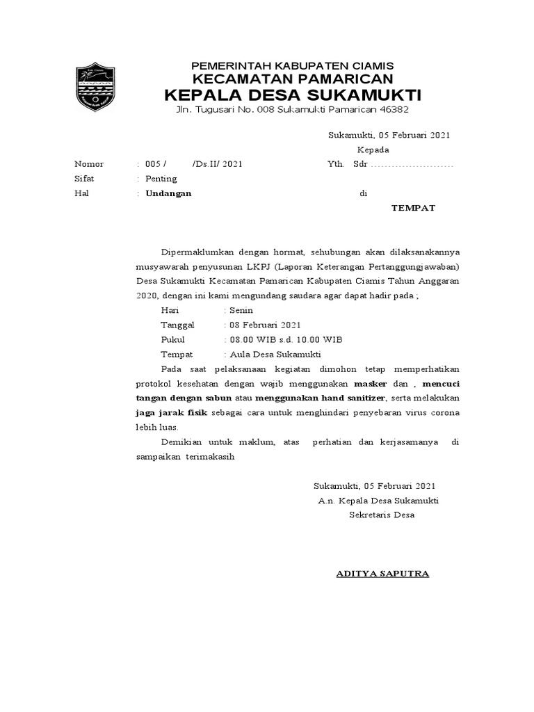 Undangan LKPJ | PDF