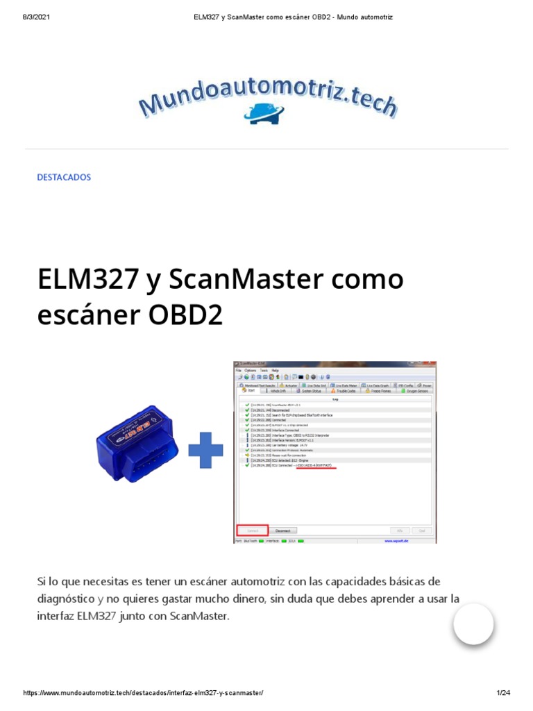 Escáner OBD2 Económico: ELM327 y ScanMaster | PDF | Escáner de imagen ...