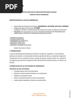 GFPI-F-019 Formato Guia de Aprendizaje Excel G1 | PDF | Microsoft Excel | Evaluación