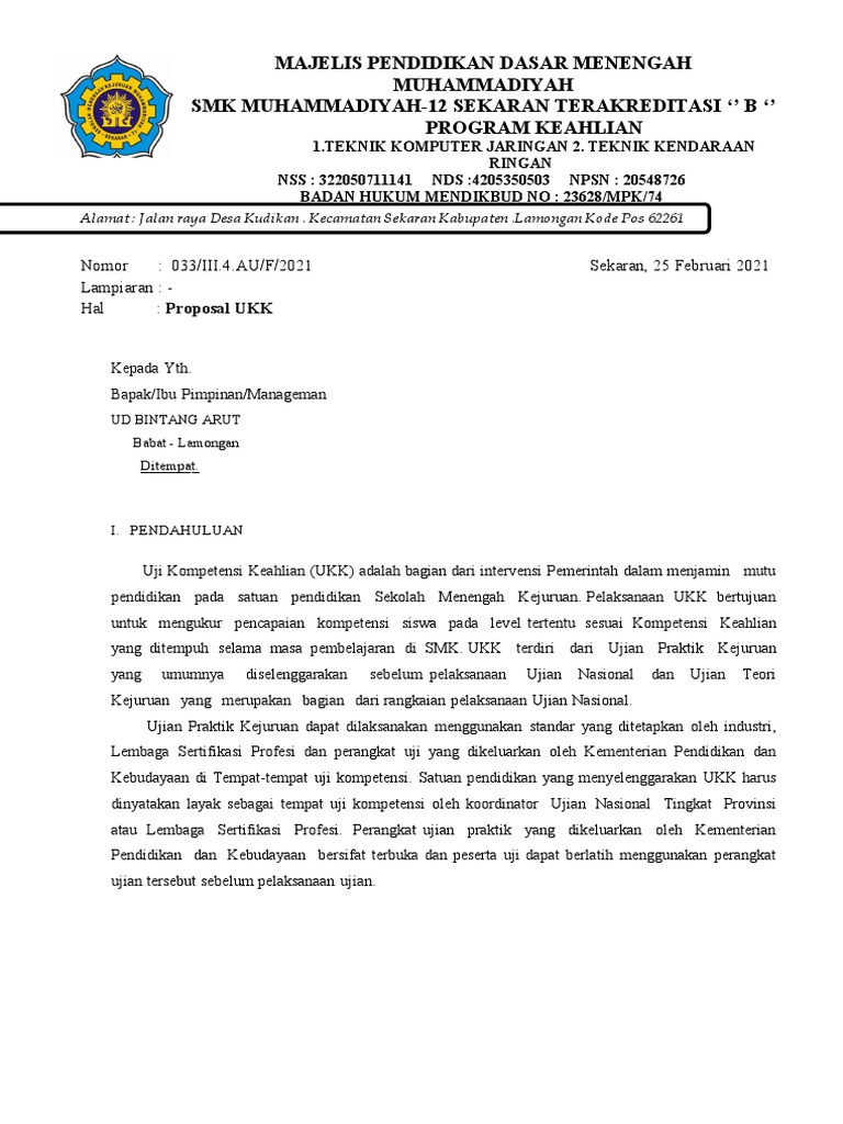 Proposal Ukk | PDF