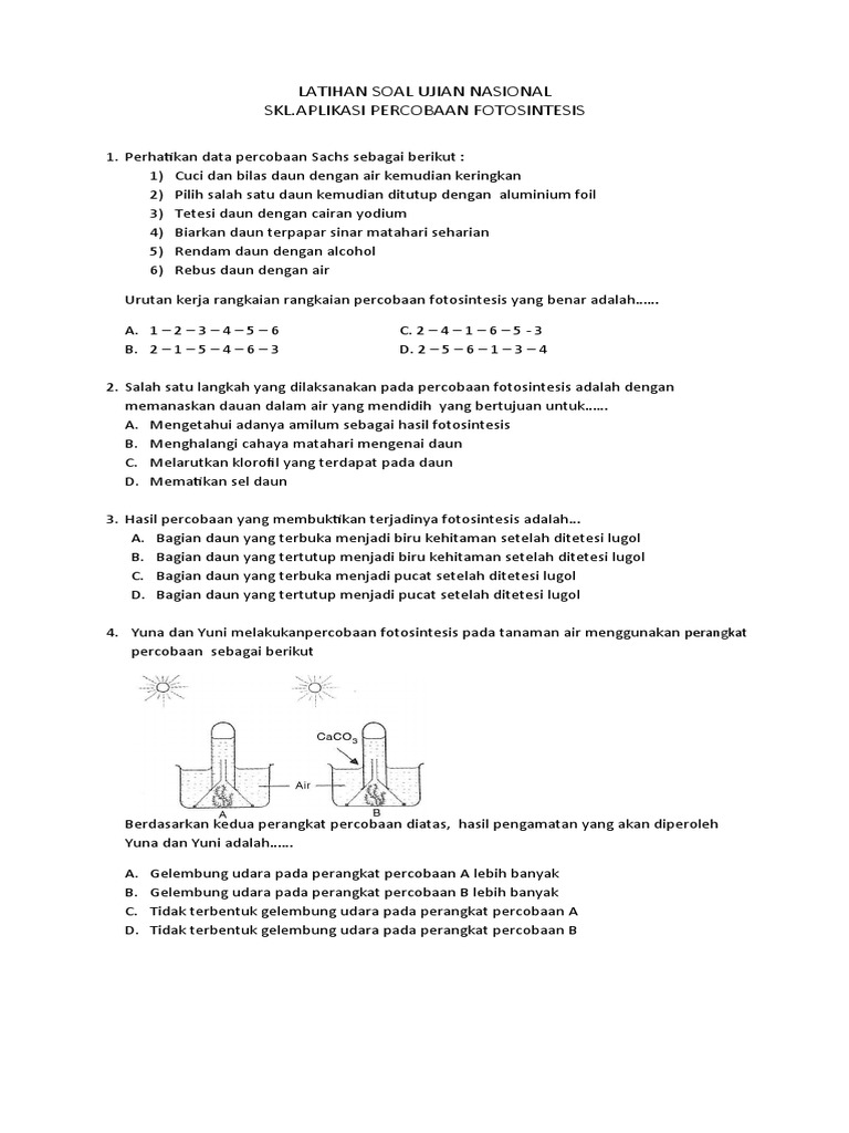 Latihan Soal Ujian Nasional | PDF
