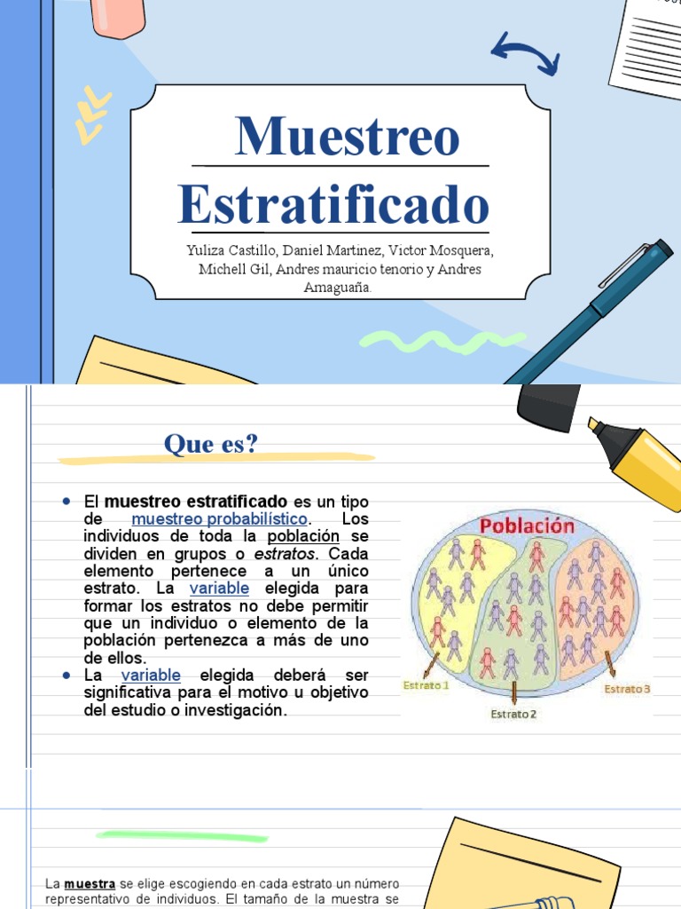 Muestreo Estratificado: Guía Completa | PDF | Muestreo (Estadísticas ...