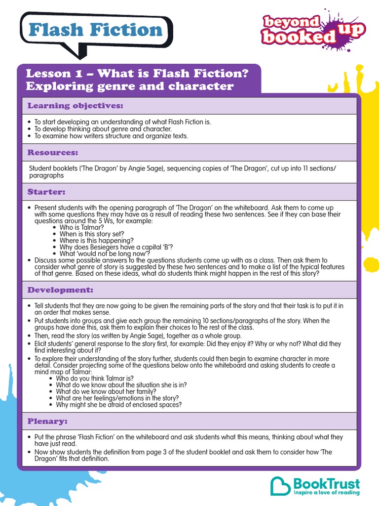 Flash Fiction: Lesson 1 - What Is Flash Fiction? Exploring Genre and ...