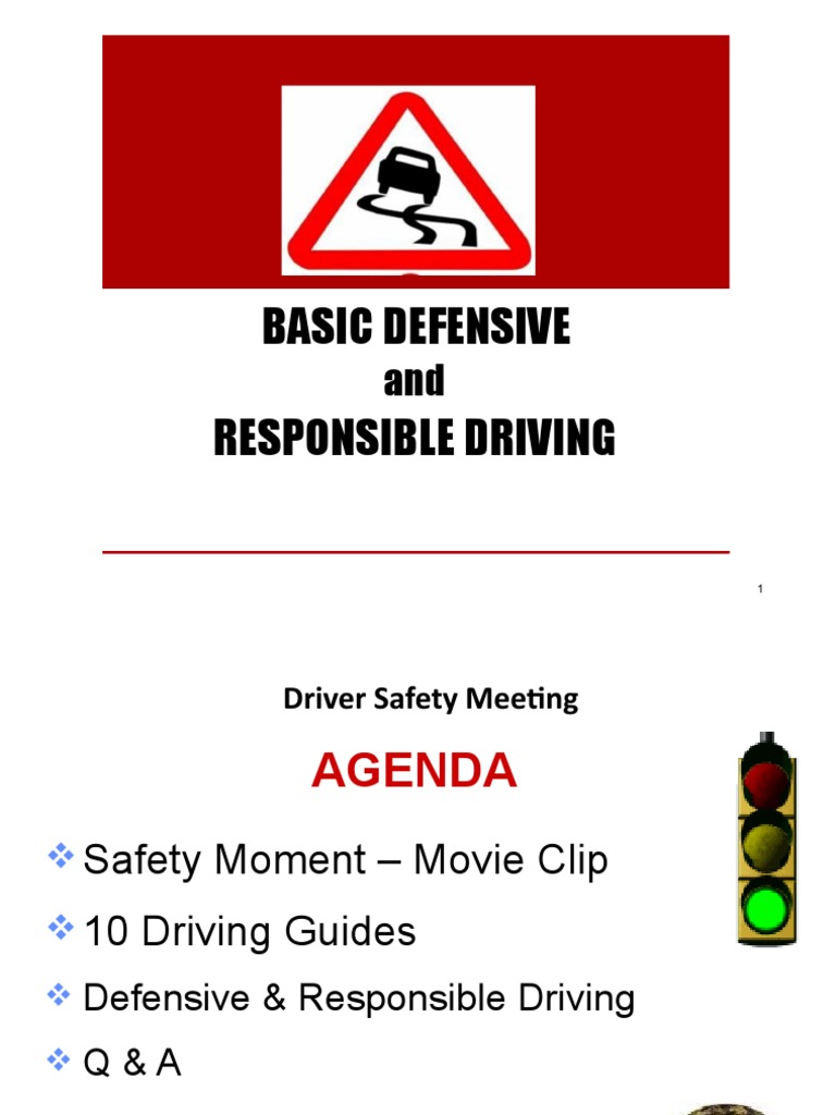 Basic Defensive & Responsible Driving | PDF