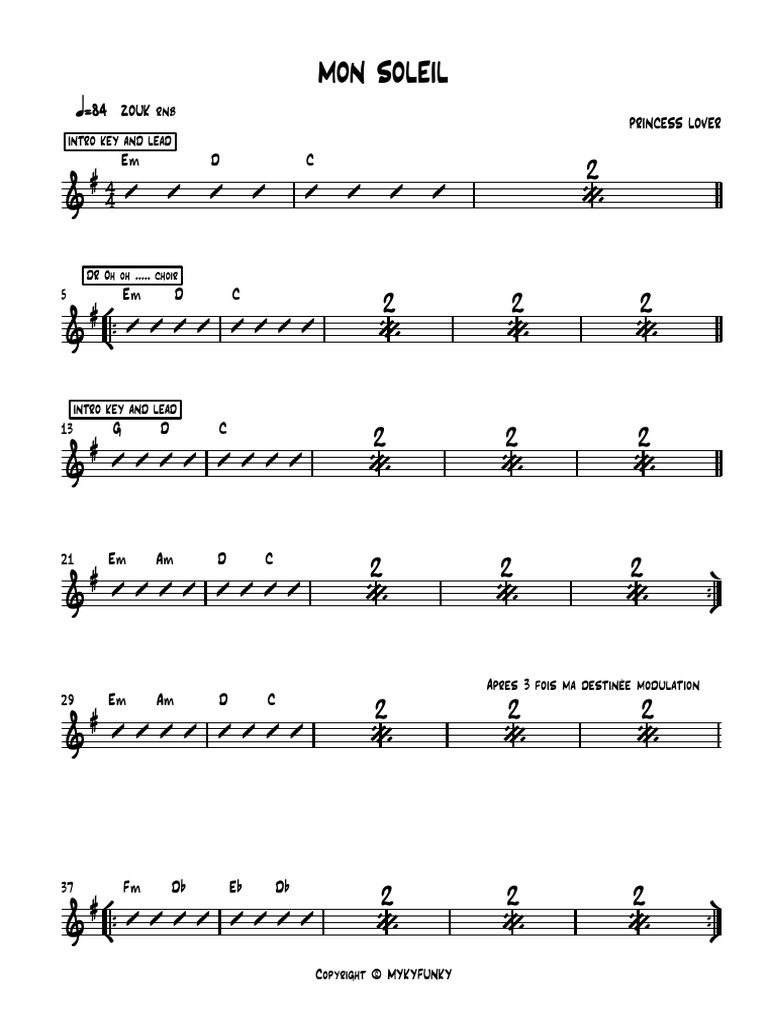 MON SOLEIL - Partition Complète | PDF