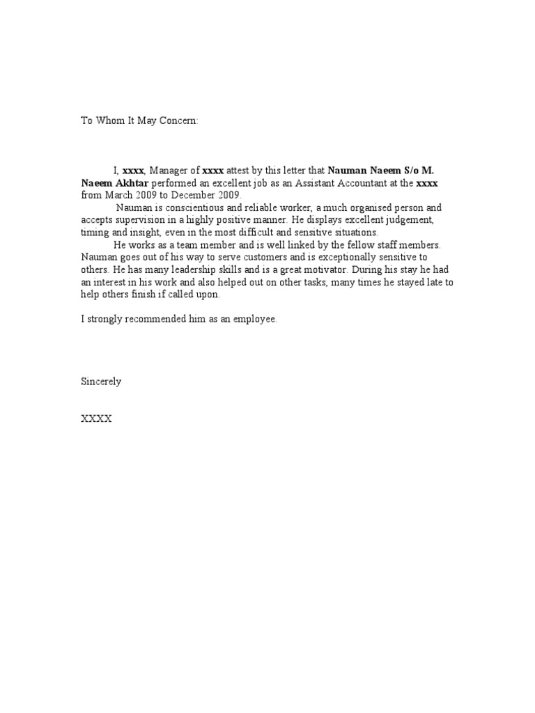 Work Experience Letter | PDF