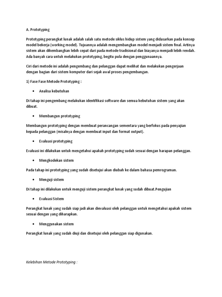 Metode Prototyping dalam SDLC | PDF | Komputer