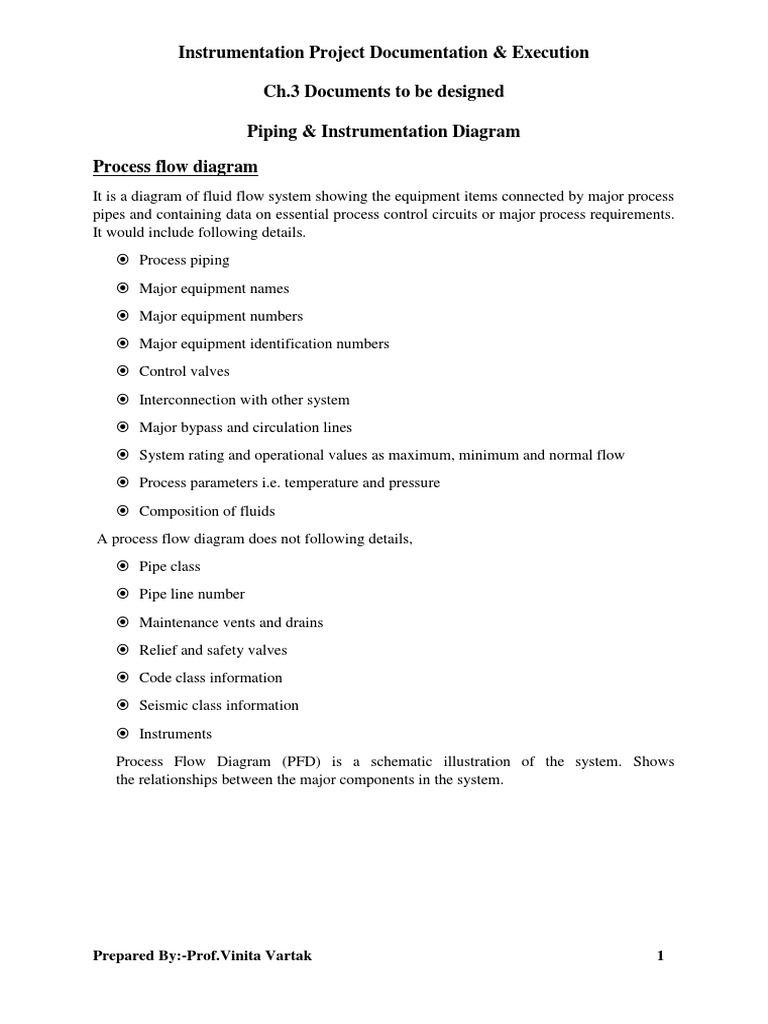 Instrumentation Project Documentation & Execution Ch.3 Documents To Be ...
