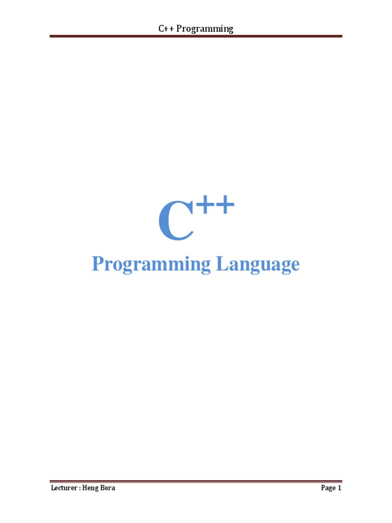 C++ Programming | PDF