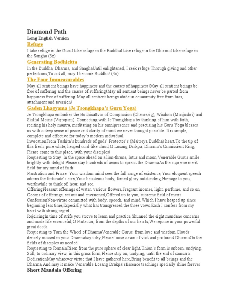Diamond Path | PDF | Vajrayana | Gautama Buddha