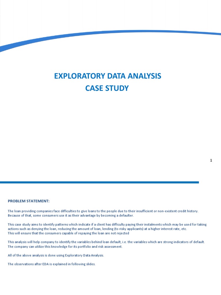 EDA Credit Case Study | PDF | Data Analysis | Mean