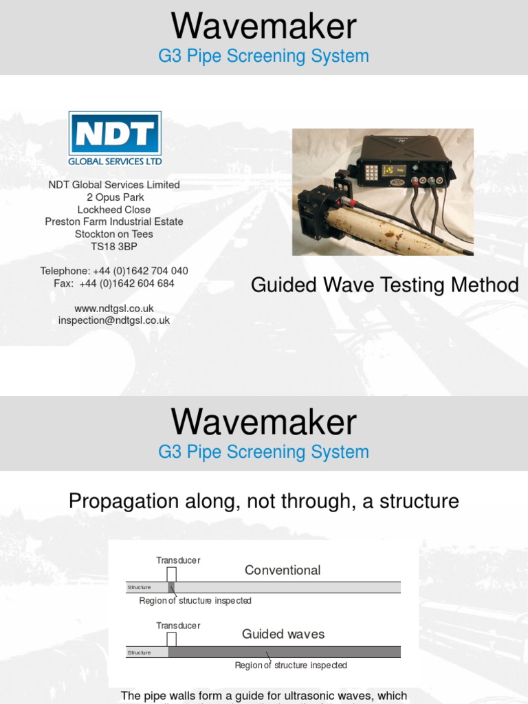 Guided Wave Presentation NDT Global 1 | PDF | Pipe (Fluid Conveyance) | Applied And ...