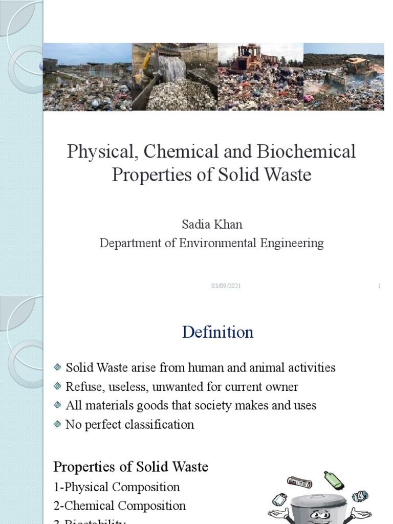 Physical Chemical and Biological Properties of Solid Waste | PDF ...