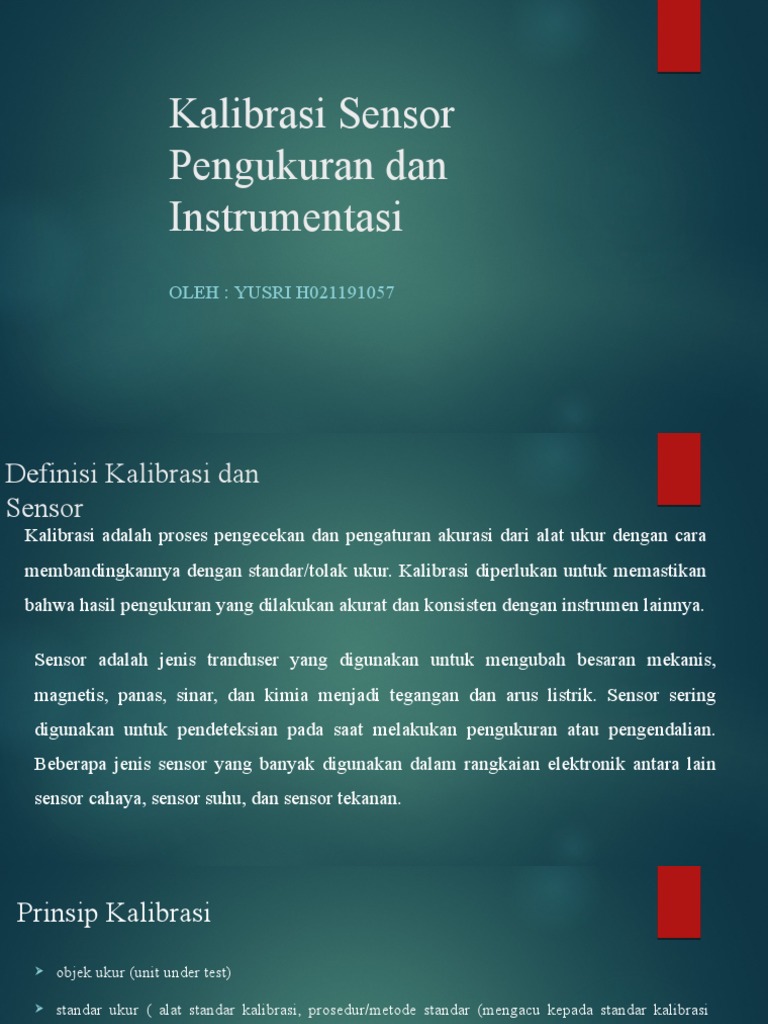 Kalibrasi Sensor Pengukuran Dan Instrumen | PDF | Sains & Matematika ...