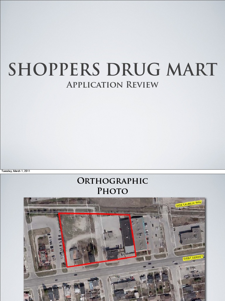 Shoppers Drug Mart Site Plan Review | PDF | Land Use | Urban Planning
