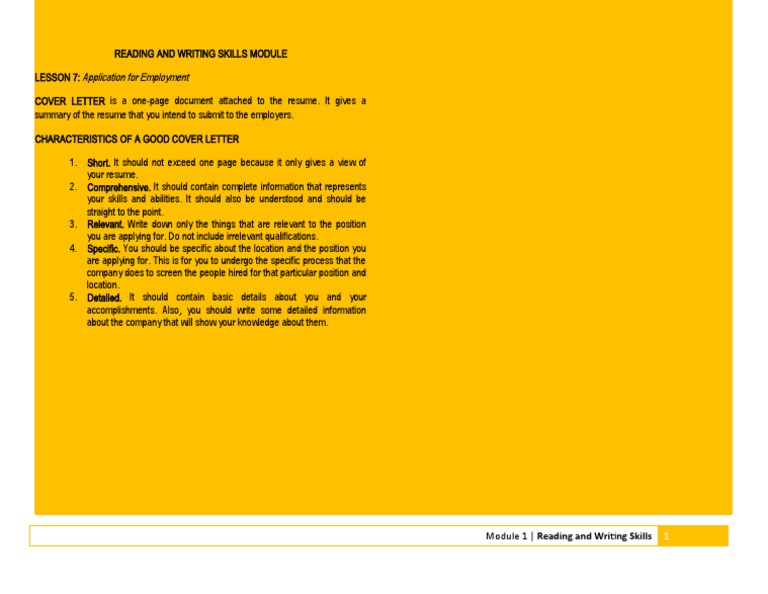 Reading and Writing Skills Module 7 | PDF