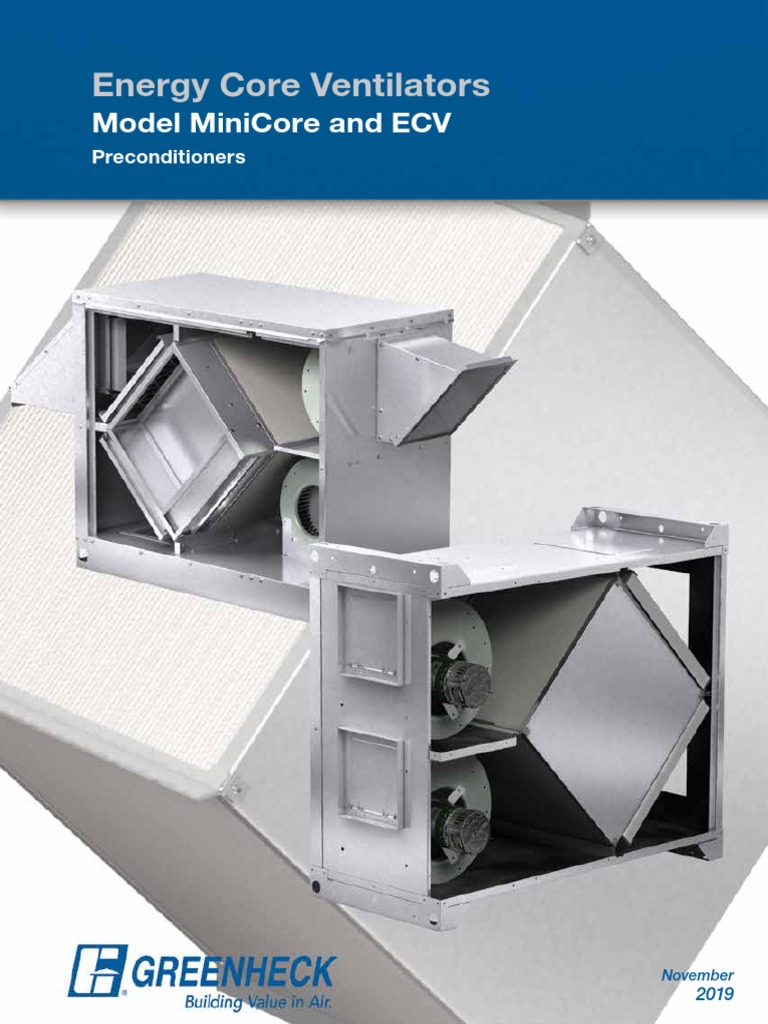 Energy Core Ventilators: Model Minicore and Ecv | PDF | Ventilation ...