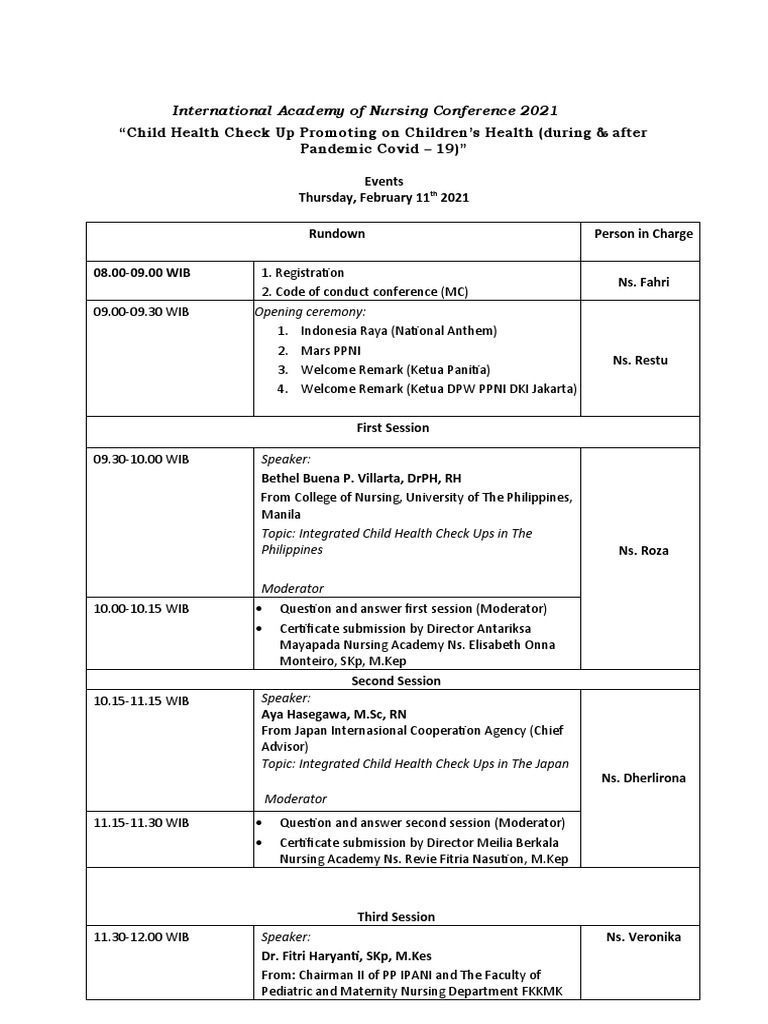 Fix Rundown Seminar Internasional | PDF | Living Arrangements | Health ...