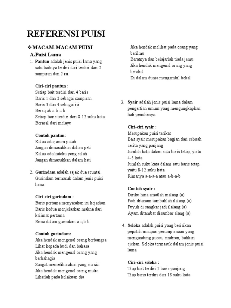 Referensi Puisi | PDF